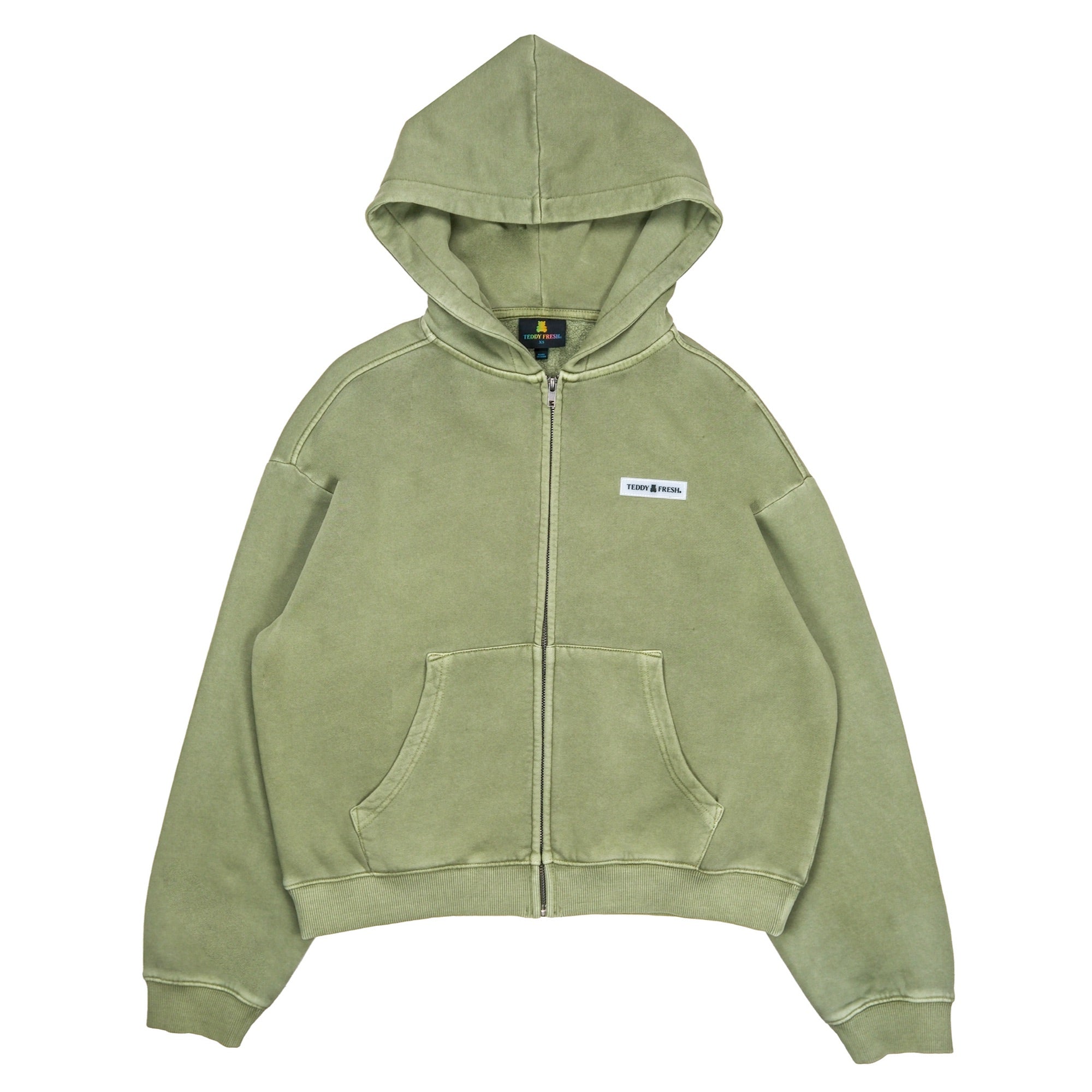 Classic Washed Boxy Zip Hoodie - Teddy Fresh